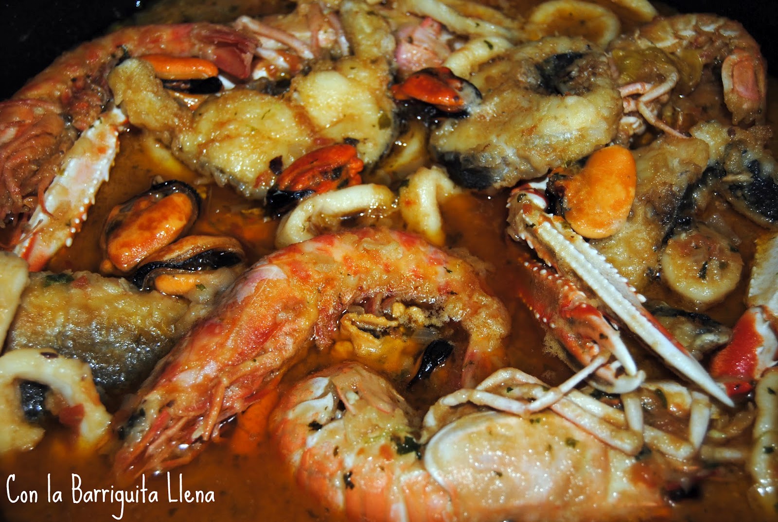CON LA BARRIGUITA LLENA: Zarzuela de pescado y marisco
