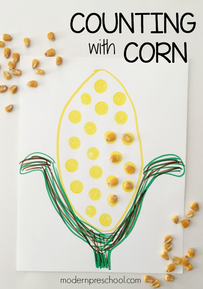Corn Cob Counting Math Mats