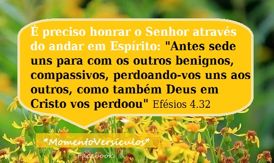 Momento Versículos ☘️: Andar no Espírito - Efésios 4.32