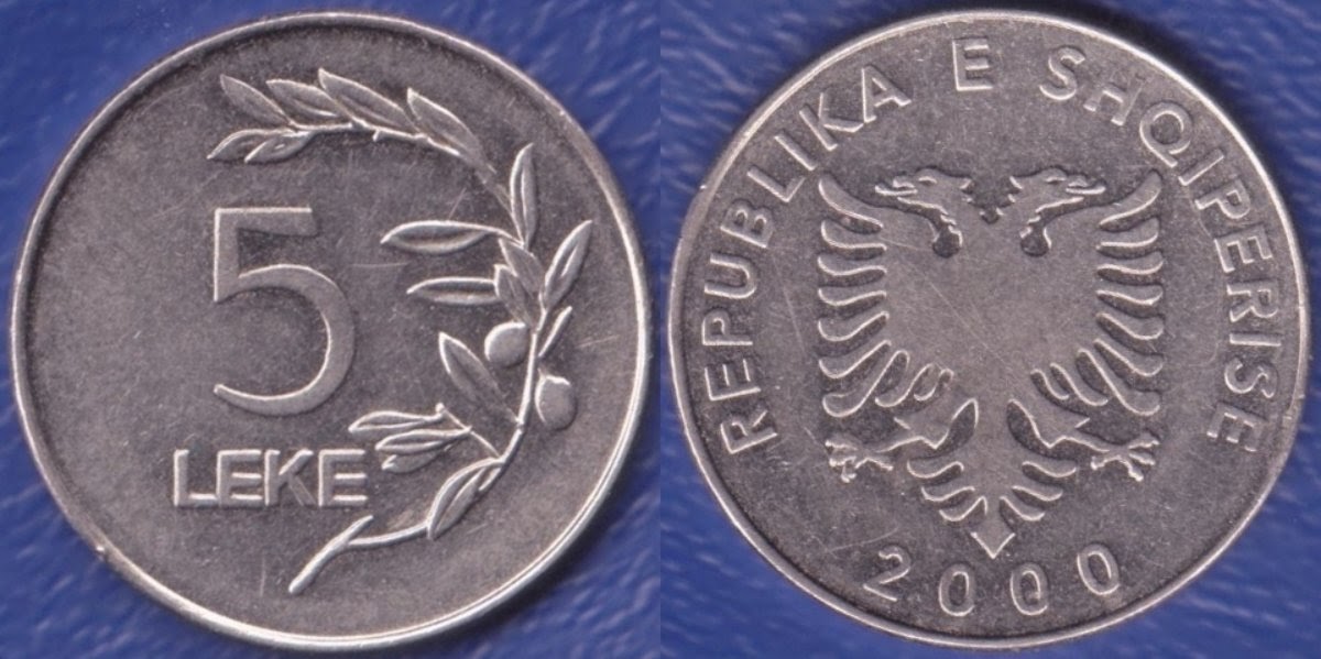 My coins collection: 5 Leke 1995-2011