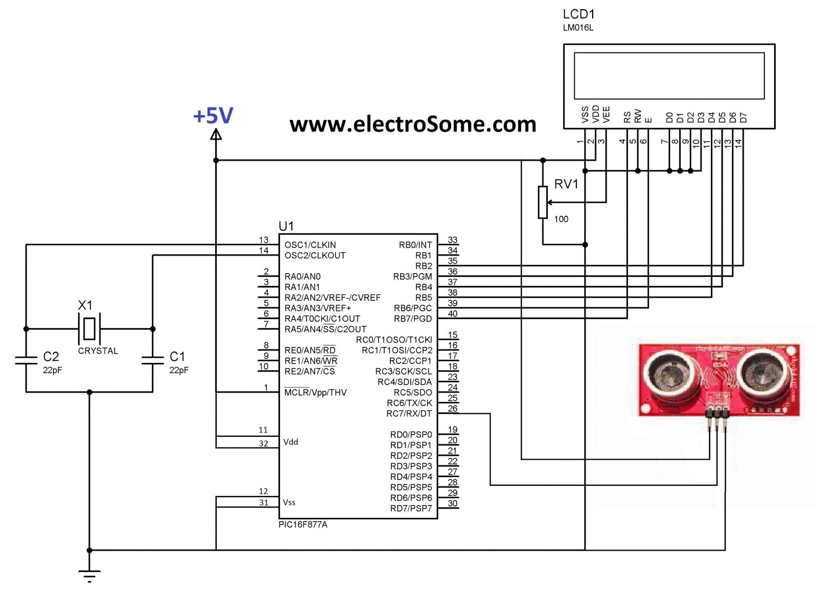 งาน 1 Interfacing Ultrasonic Distance Sensor : ASCII Output with PIC ...