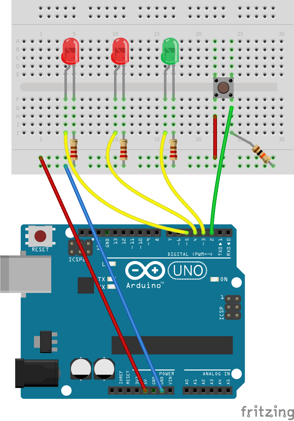 Arduino: Arduino Starter Kit - Project 2 - Spaceship Interface