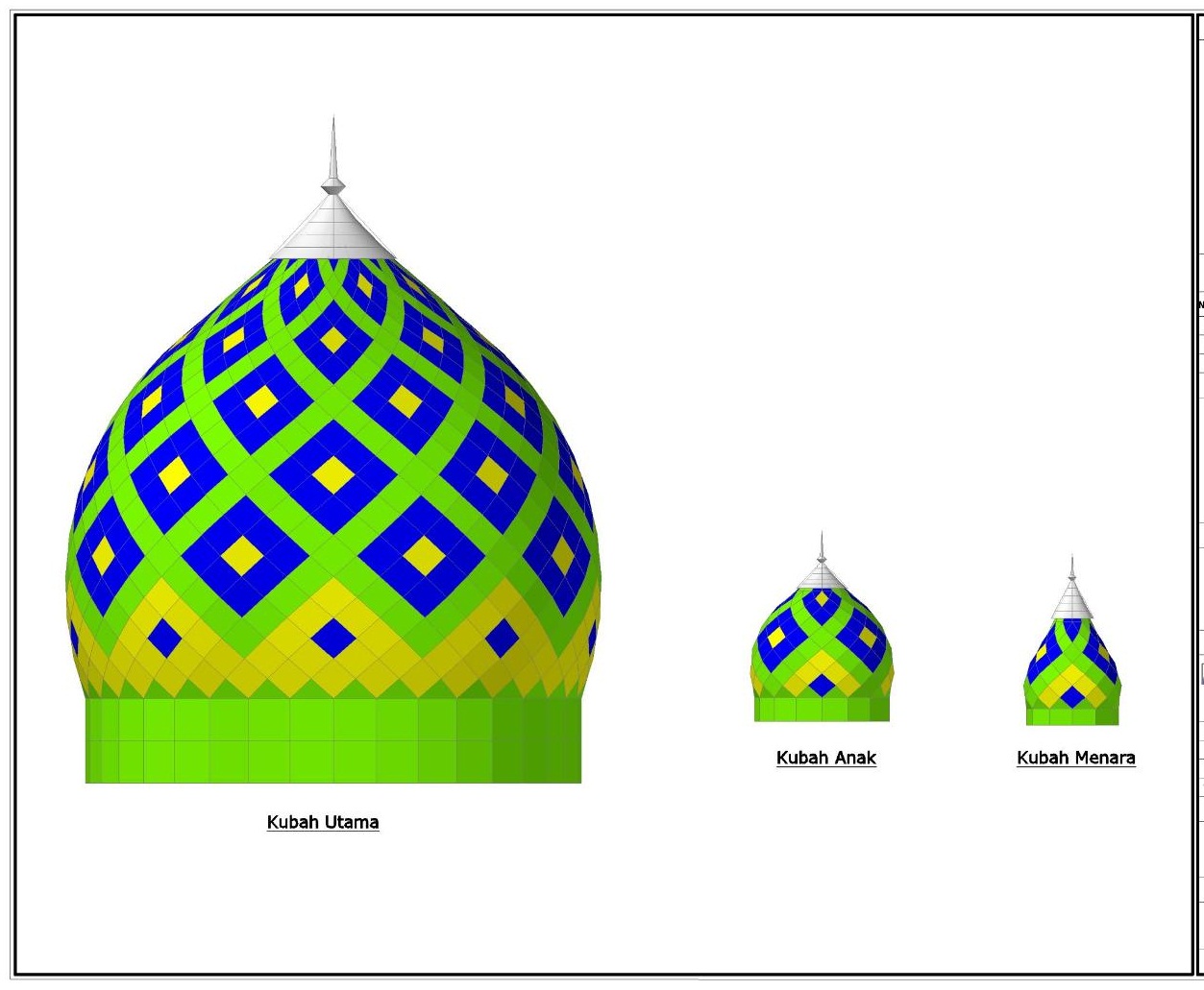 kubah enamel - Pengadaan dan Pemasangan Kubah Enamel