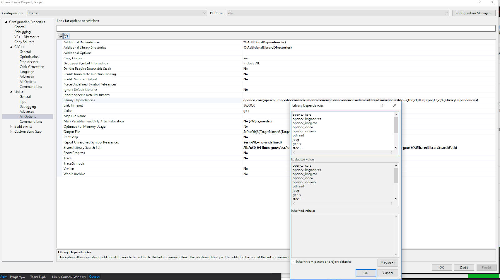 Opencv 4 Linux application in visual studio 2017- Ubuntu Linux ...