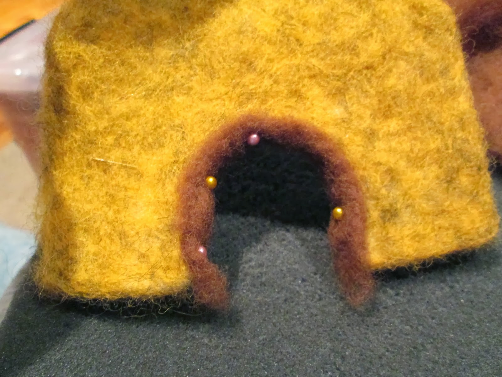 Soft and Malleable: Needle Felted House Tutorial: Part 3 - Adding color ...
