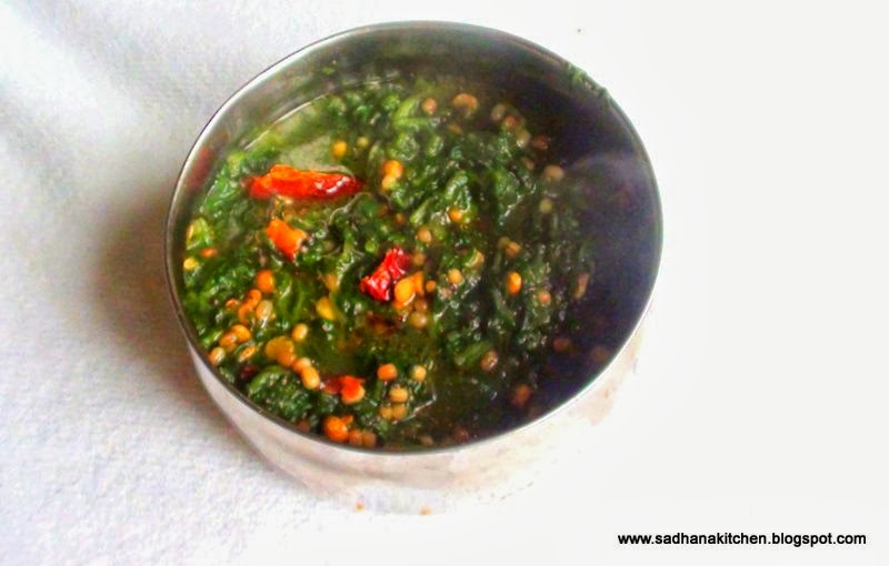 Madappalli - Temple's Kitchen: Masitha Keerai/Smashed Greens/Cheera ...