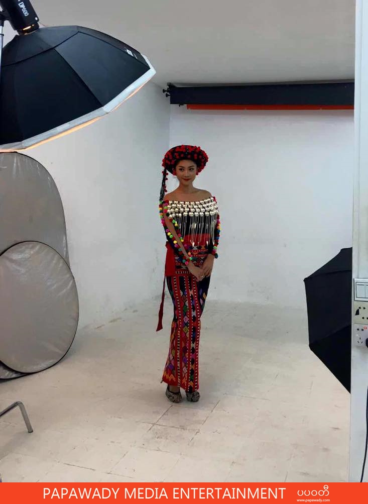 Lu Lu Aung Looks So Cute In Kachin Traditional Fashion Dress