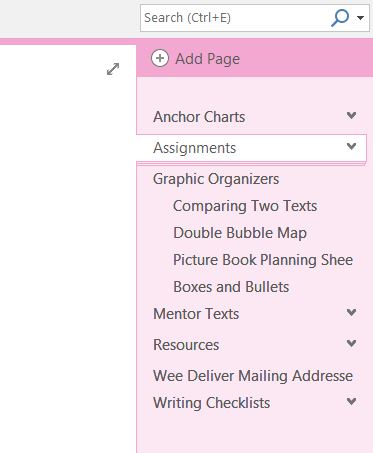 Flipping with Fisher: OneNote: Organizing Your Table of Contents