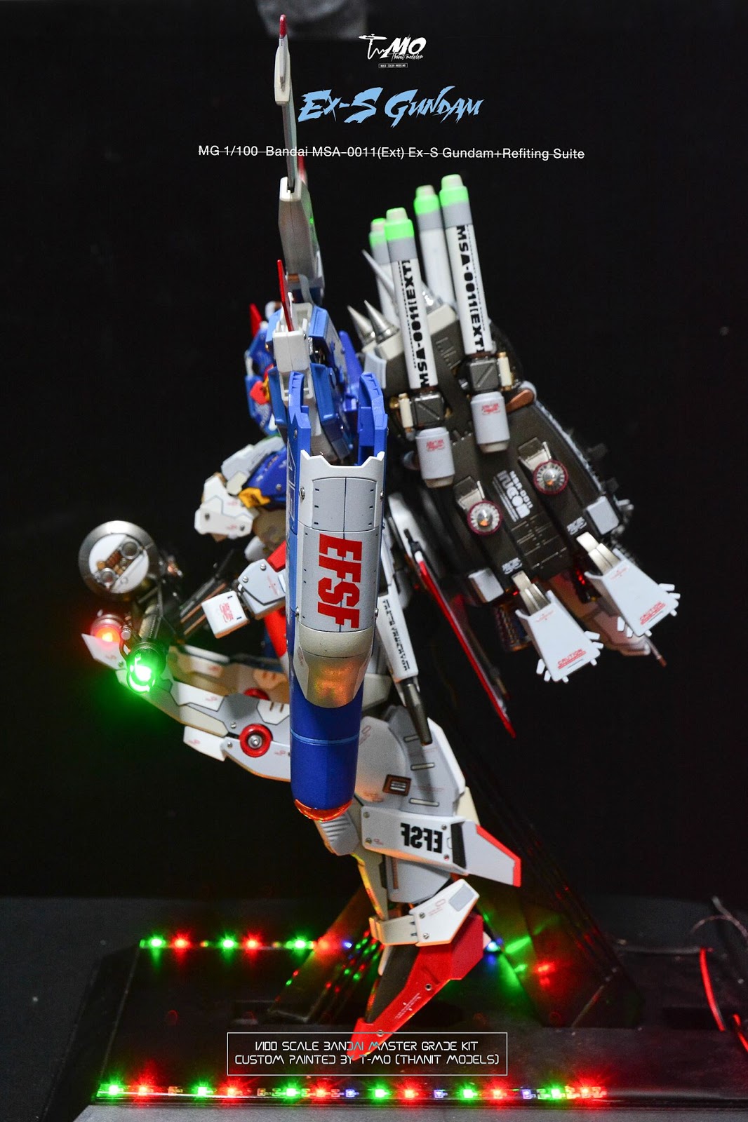 GUNDAM GUY: MG 1/100 Ex-S Gundam 'Refit Suit' - Customized Build w/ LEDs
