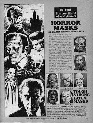 Horror Masks Ad - Psycho #24 | Blood Curdling Blog of Monster Masks