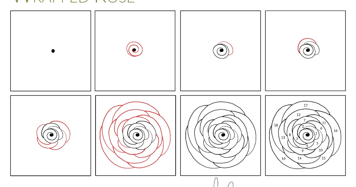 Wrapped Rose Tangle PATTERN and VIDEO