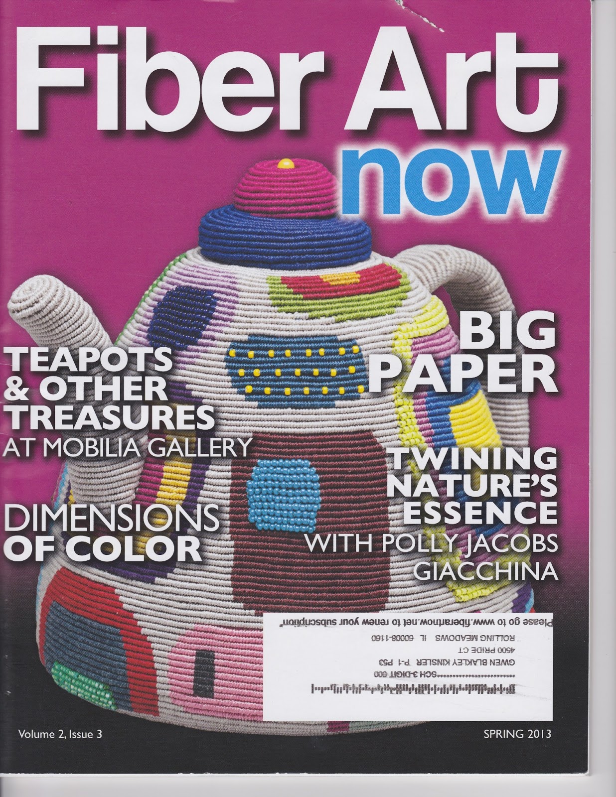 Magazine Review: Fiber Art Now Magazine
