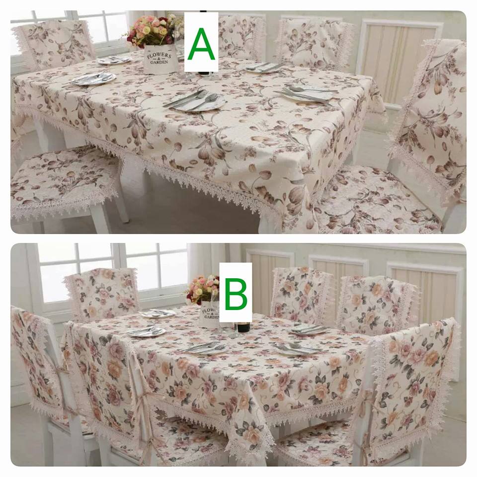 Produk Sulaman Riben: ALAS MEJA 6 SEATER TERMASUK ALAS KERUSI