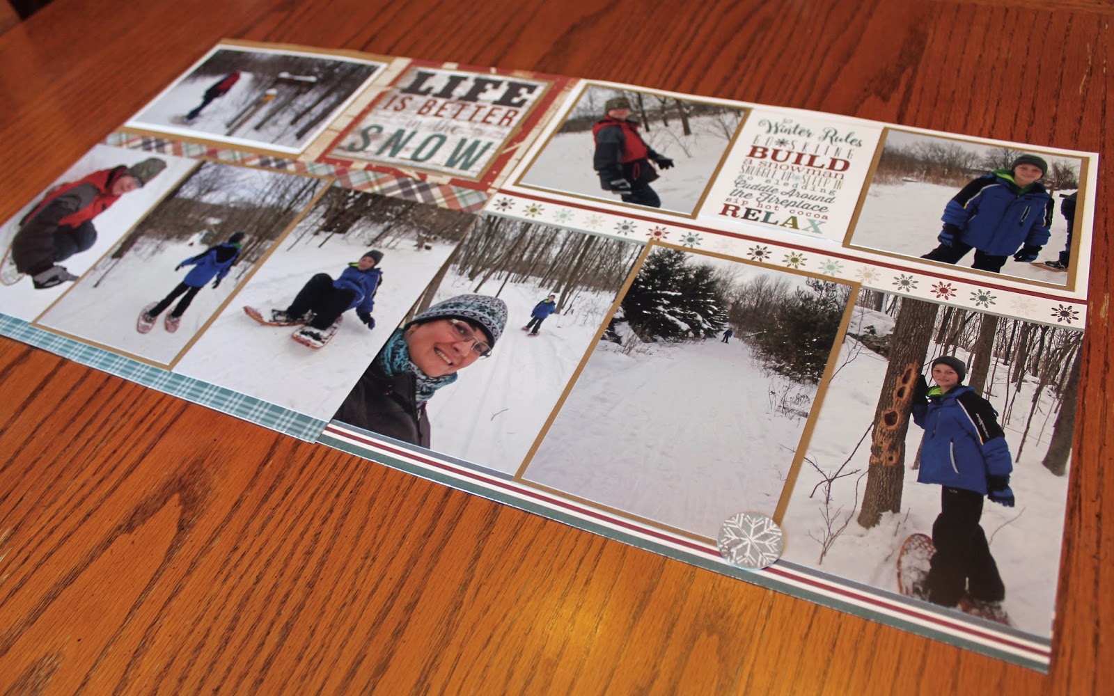 Adventure Scrapbooks: Snowshoeing Layout