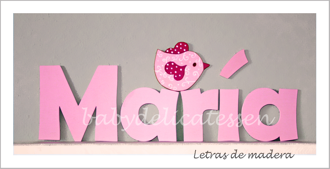 BABY DELICATESSEN LETRAS DE MADERA: LETRAS PARA MARÍA