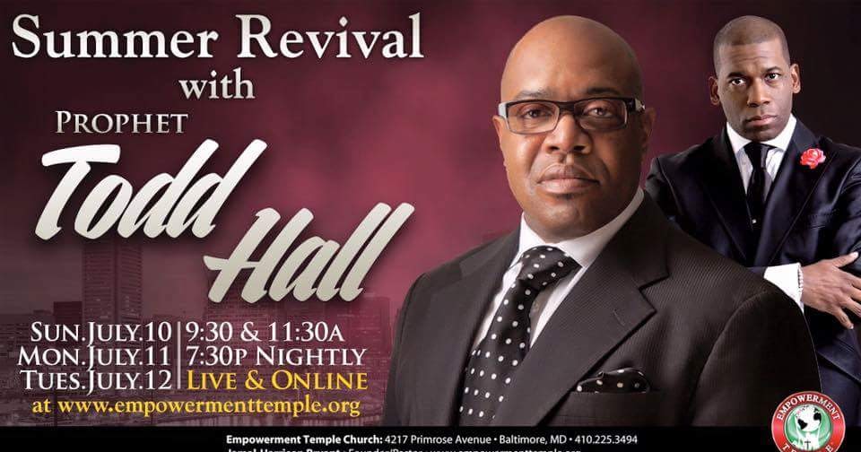 The Shabach Church: DR. Todd M. Hall Sr. July 10-12, 2016