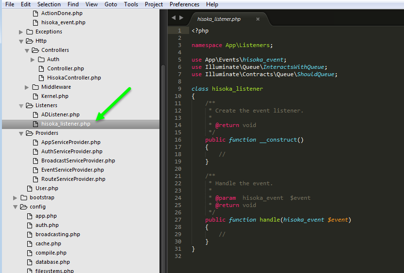 Dimensi Tutupbotol Simple Event Listener Example In Laravel 53