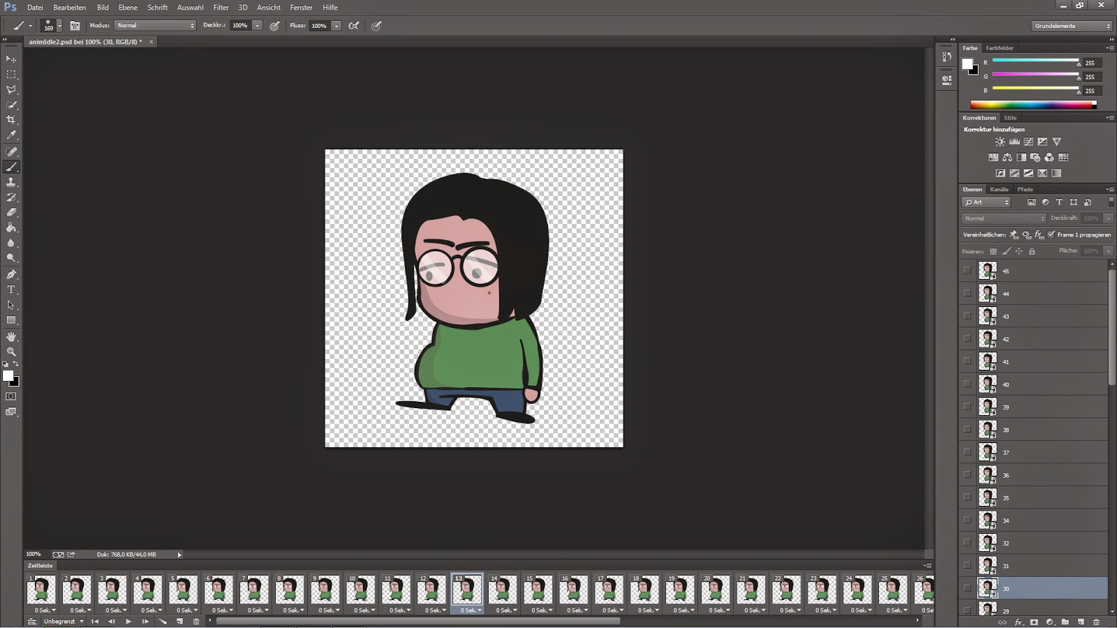 Marens Blog: How to create a character idle animation and save it as .gif