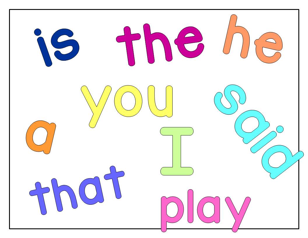 Sight Word Clip Art