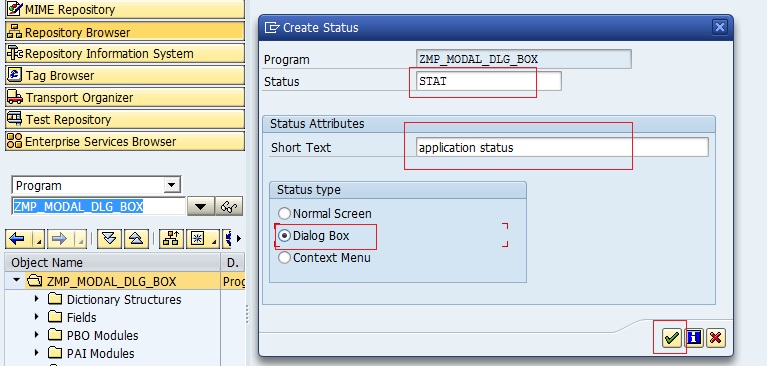 TECHSAP : Modal Dialog Box (Pop Up Screen) In Module pool program