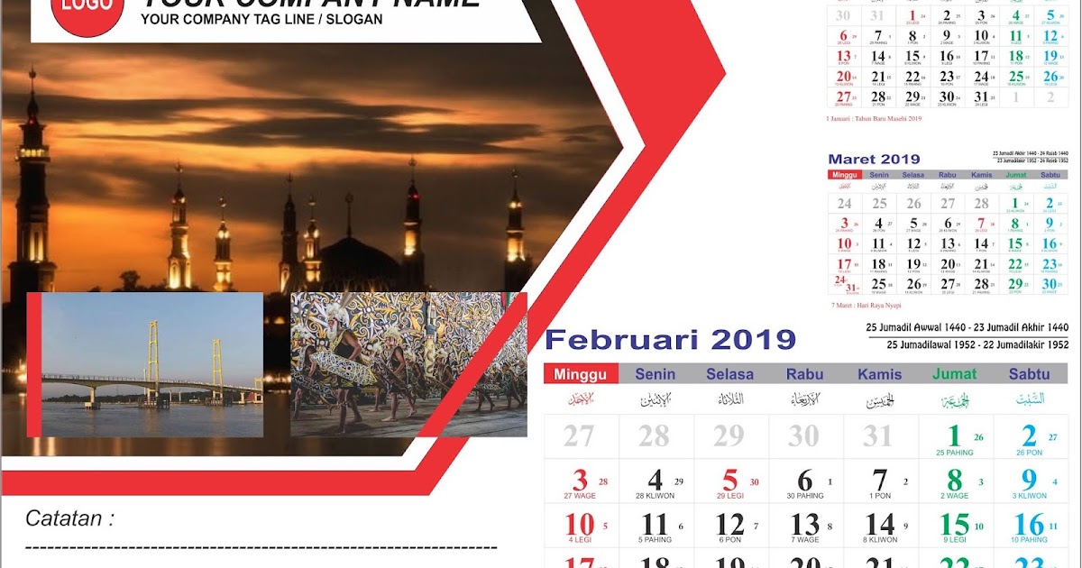 64+ Inspirasi Desain Kalender Dinding Cdr, Desain Kalender