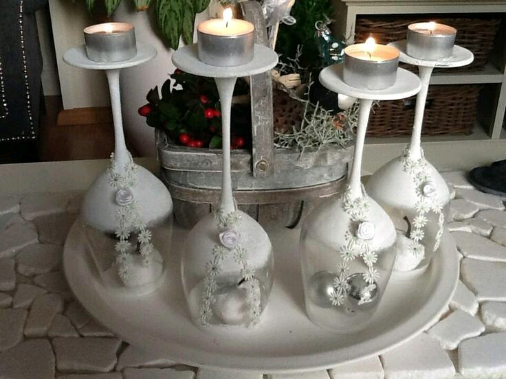 Crea bellas decoraciones con copas invertidas