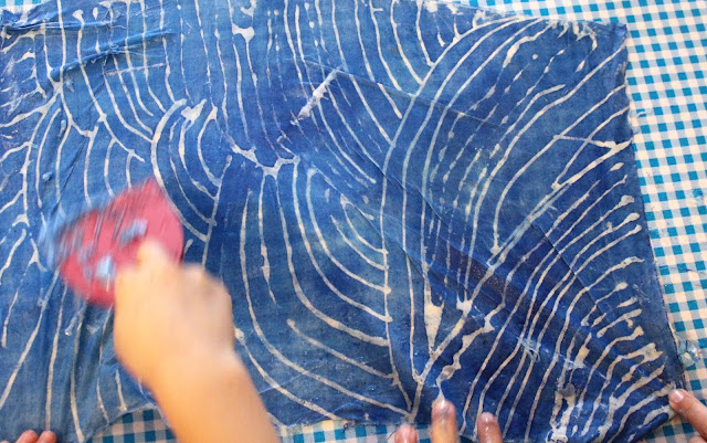 Purple Twig: Batiking Fabric with Kids