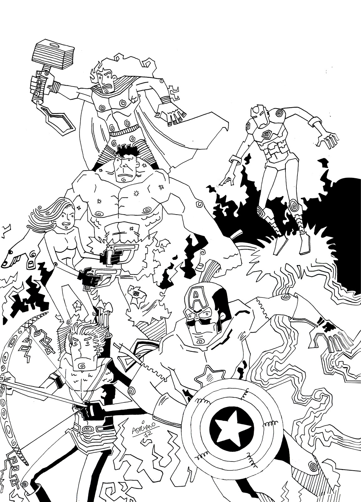 Castelhano Art: Vingadores por Adriano Lima & John Castelhano