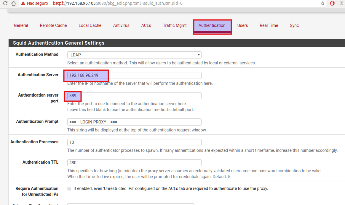 Integração do SquidGuard com Active Directory usando Pfsense