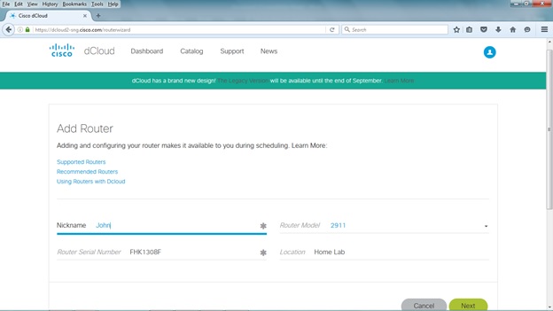 My Network Lab: Cisco dCloud Free Virtual Labs