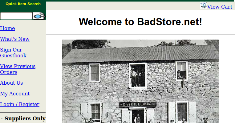 Badstore Vulnerabilities