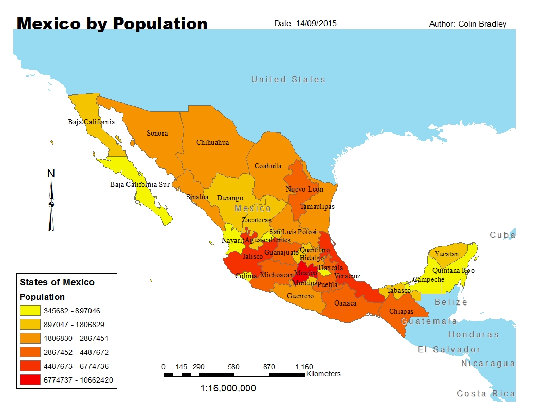 Colin's GIS Blog: GIS Cartography of Mexico