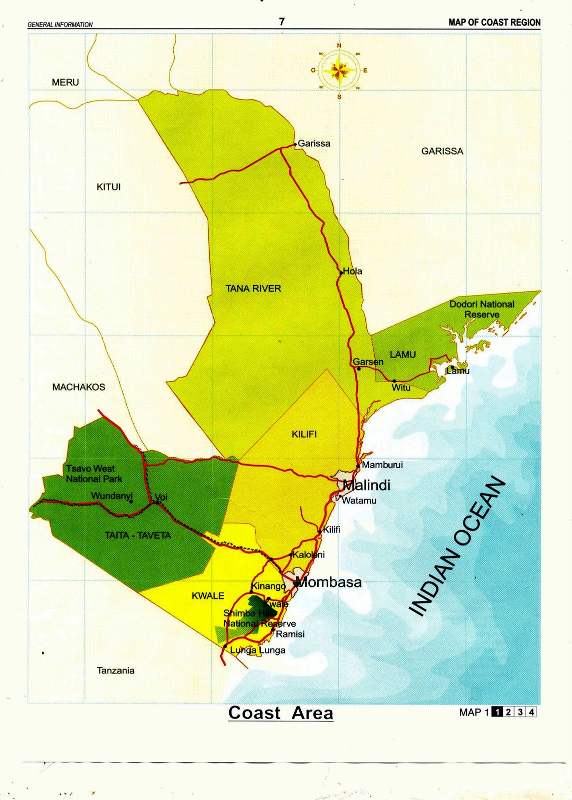 DIANI REEF BEACH RESORT & SPA: Coast Region: Maps and Information