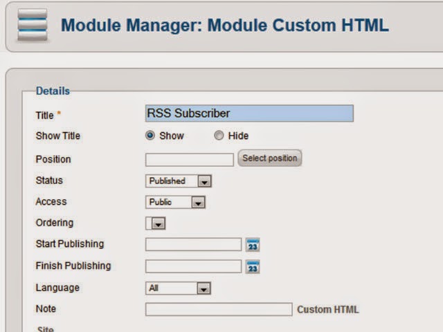 Creating RSS Feed Subcriber on Joomla Module | Agratitudesign Impression