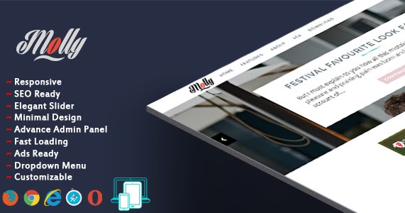 Molly Elegant Blogger Template | Templatesyard: Free Blogger Templates ...