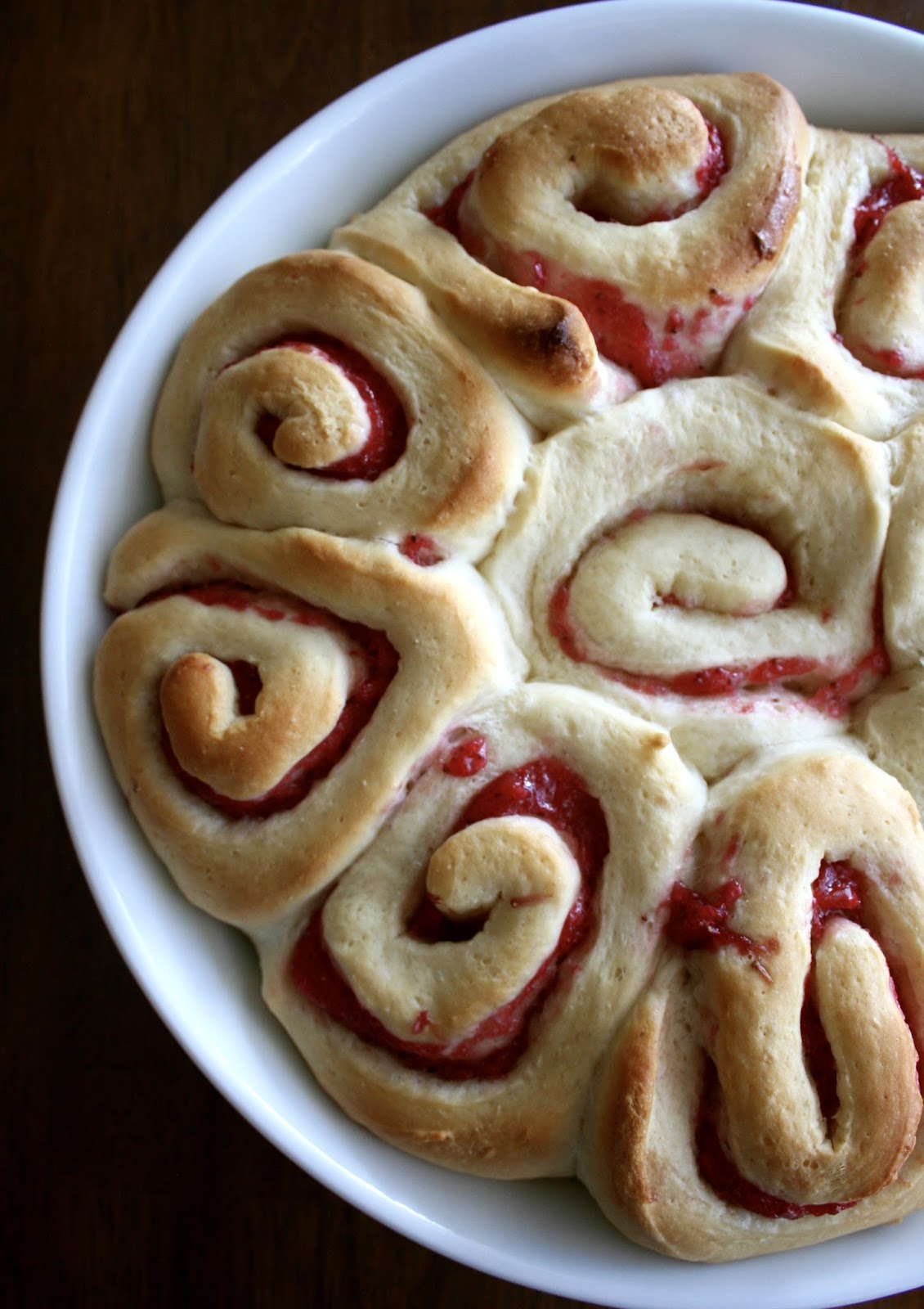 Strawberry Sweet Rolls with Strawberry Cream Glaze