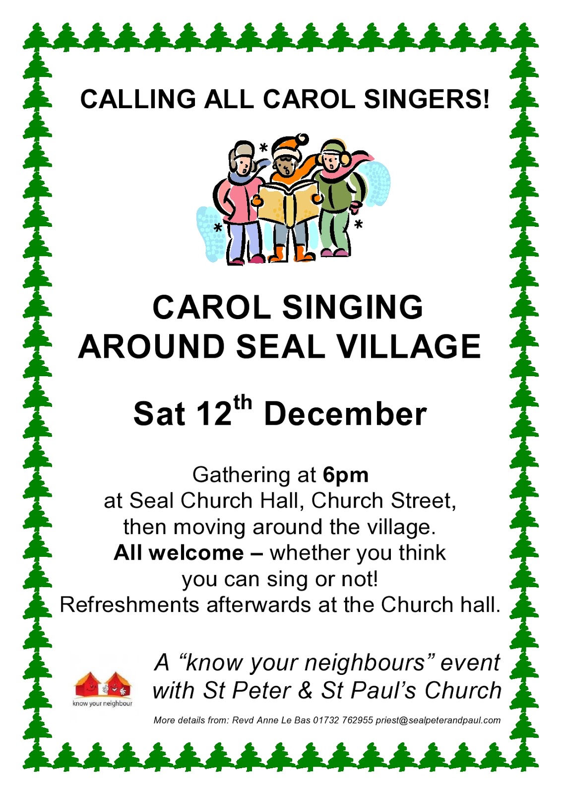 St Peter and St Paul, Seal: Come carol singing with us!