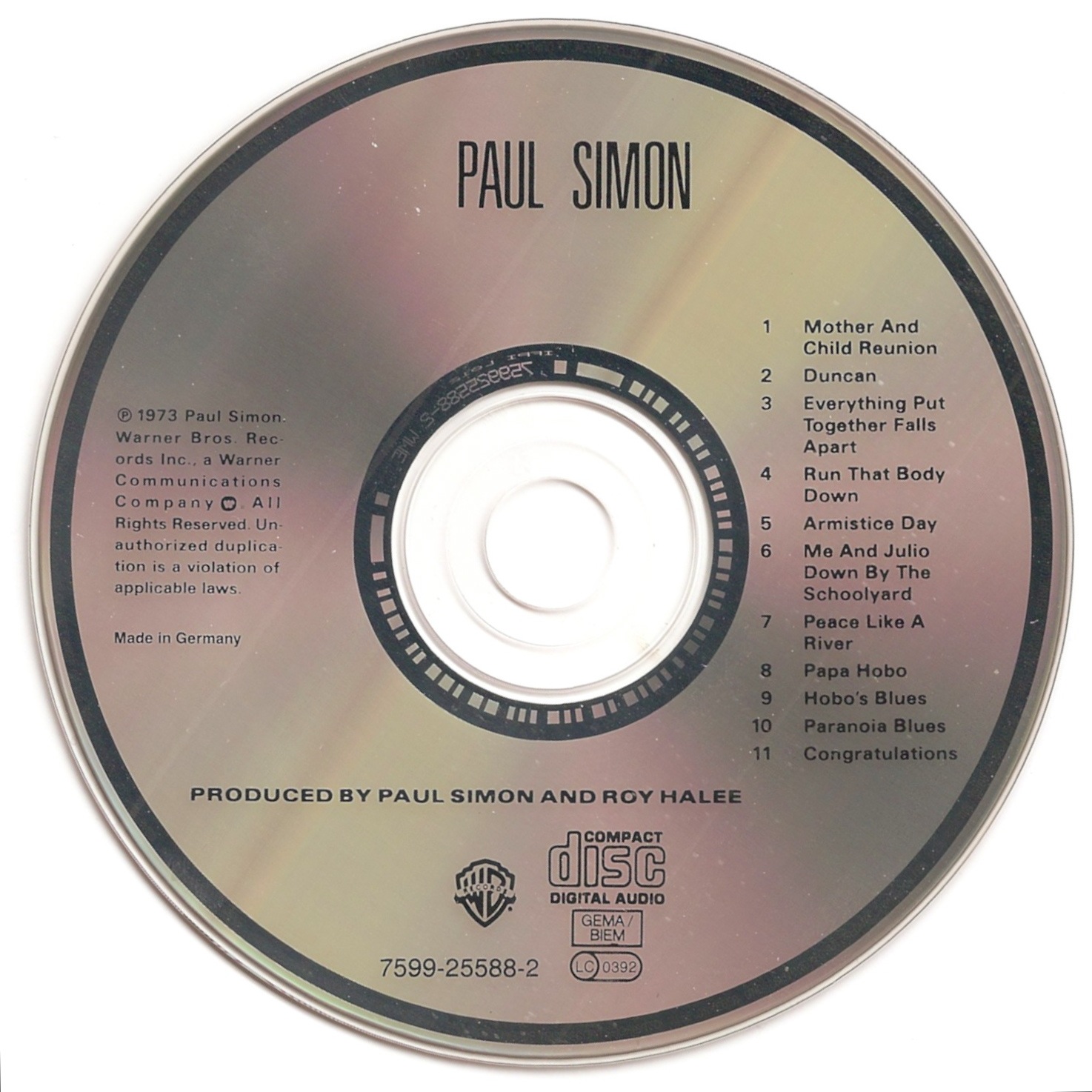 The First Pressing CD Collection: Paul Simon - Paul Simon