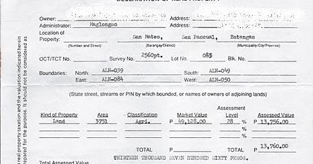 Documentary Requirements in Securing a New Tax Declaration ~ AMGomez Realty