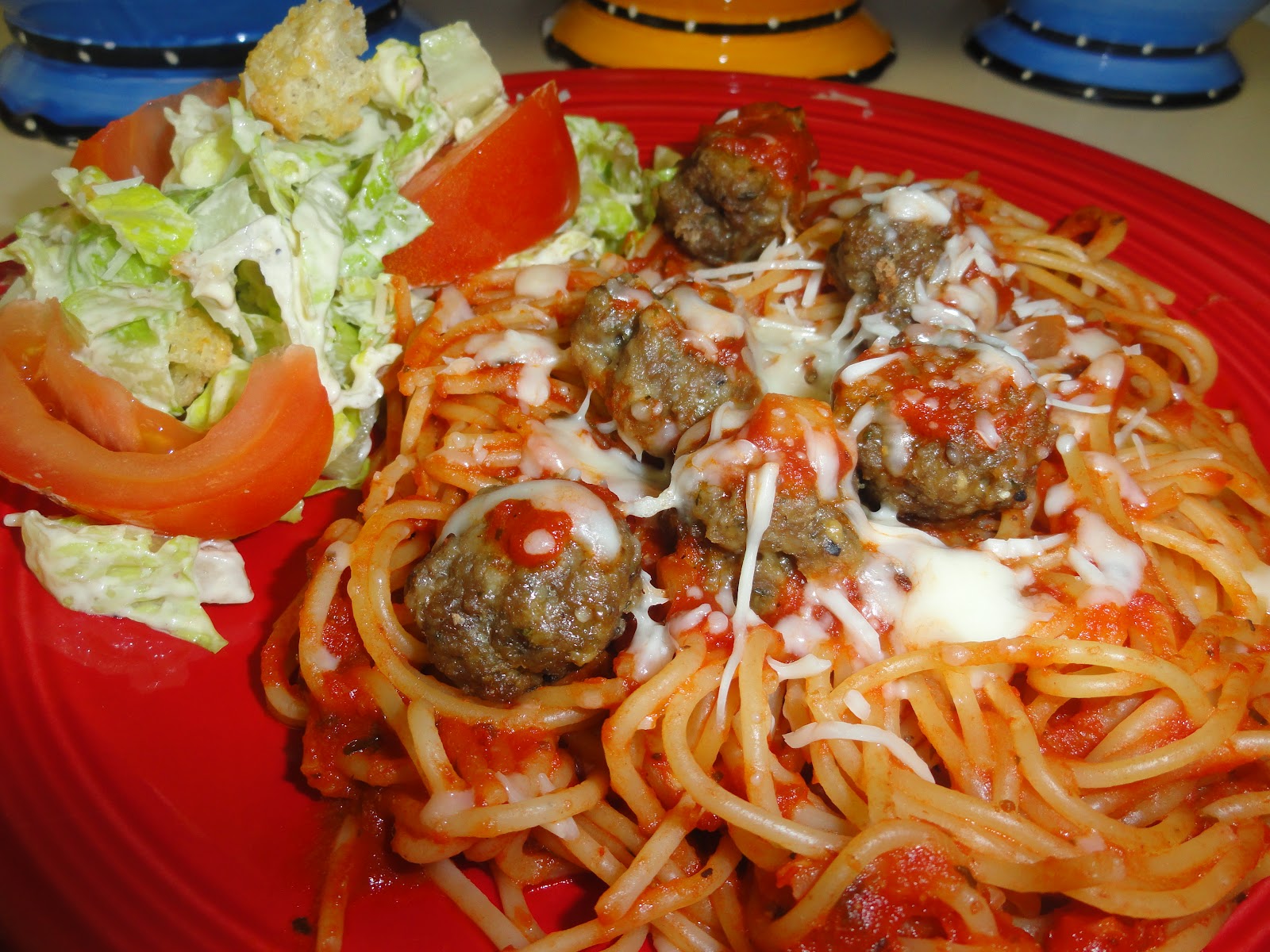 Hungry Hintons: On Top of Spaghetti . . . Now that's a spicy meatball!
