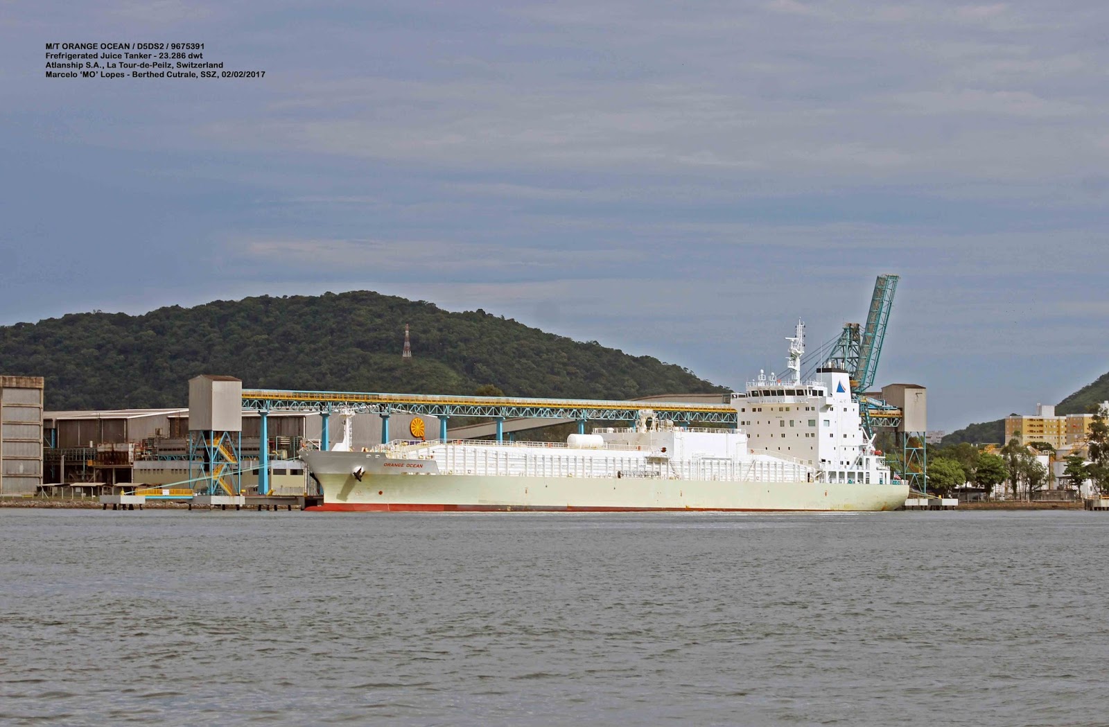 Santos Shiplovers: M/T Orange Ocean / D5DS2, Loading concentrated ...