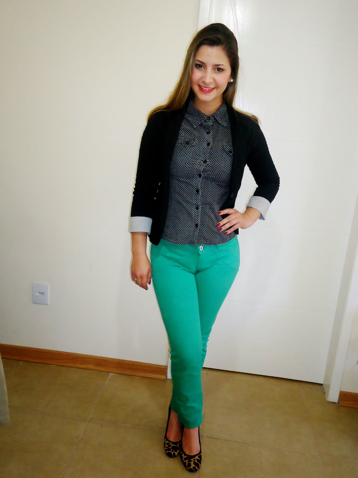 Chá das Cinco: Meu look: Calça verde