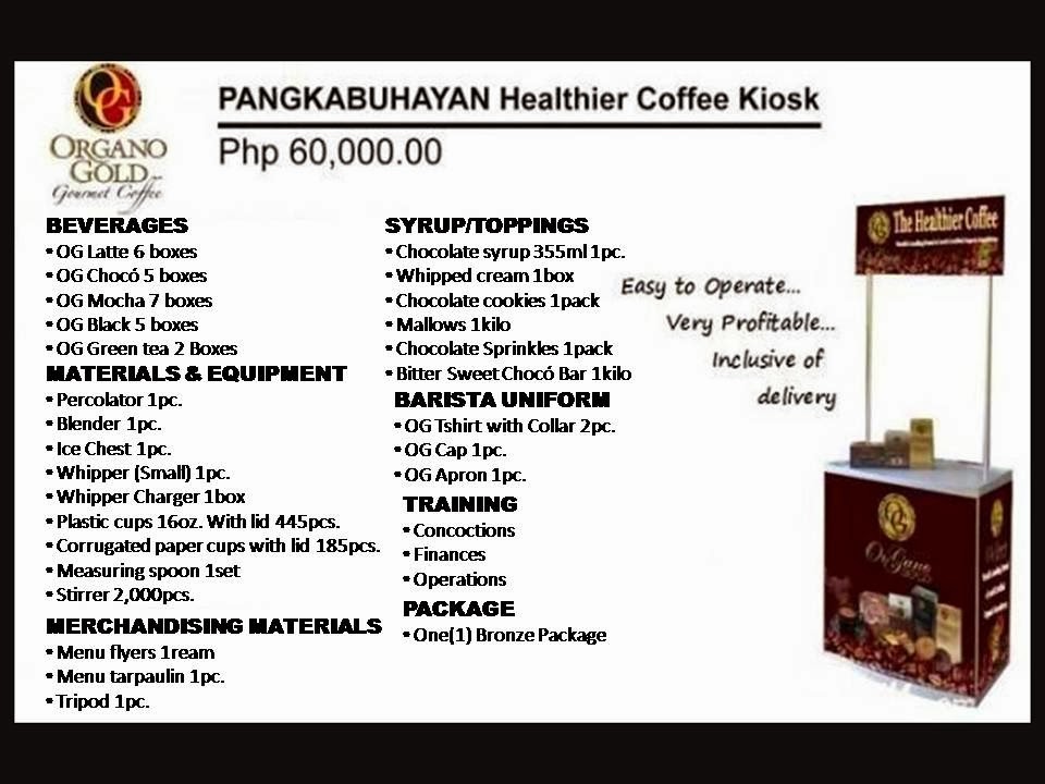 Organo Gold Healthy Coffee Shop: Organo Gold Healthy Coffee Shop Package