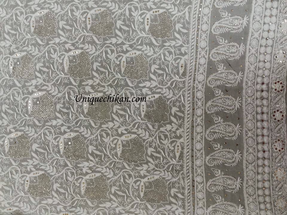 Lucknowi Chikankari Anarkali, Lucknowi Chikankari Saree, Lucknowi ...