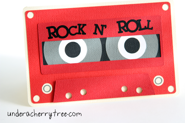 Under A Cherry Tree: Jin's In-lay die-cut Cassette Tape cards