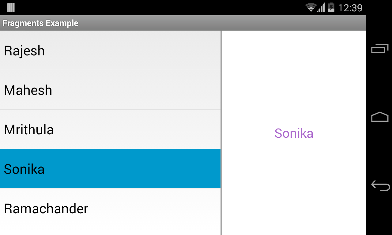 Android Practices List Fragment Example In Android