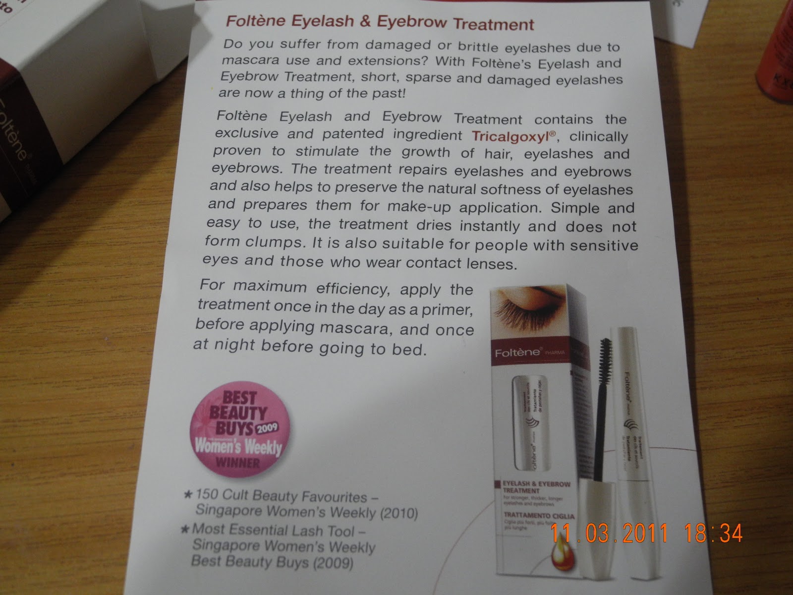 Isabella♥: Foltene Lash Treatment.