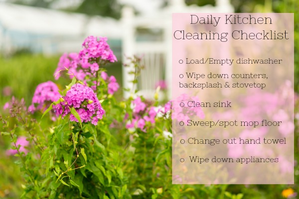 Me and My Pink Mixer: Daily Kitchen Cleaning Checklist