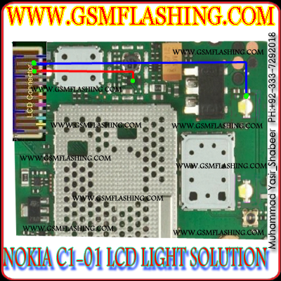 NOKIA C1-01 C2-00 LCD LIGHT PROBLEM JUMPER SOLUTION