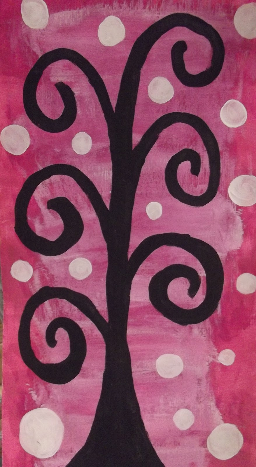 J. Frank Hillyard Middle School Art Room: abstract trees